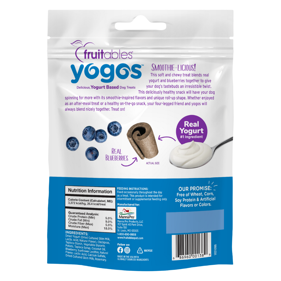 Fruitables Yogos Blueberry with Real Yogurt Dog Treats - Tucson, AZ ...