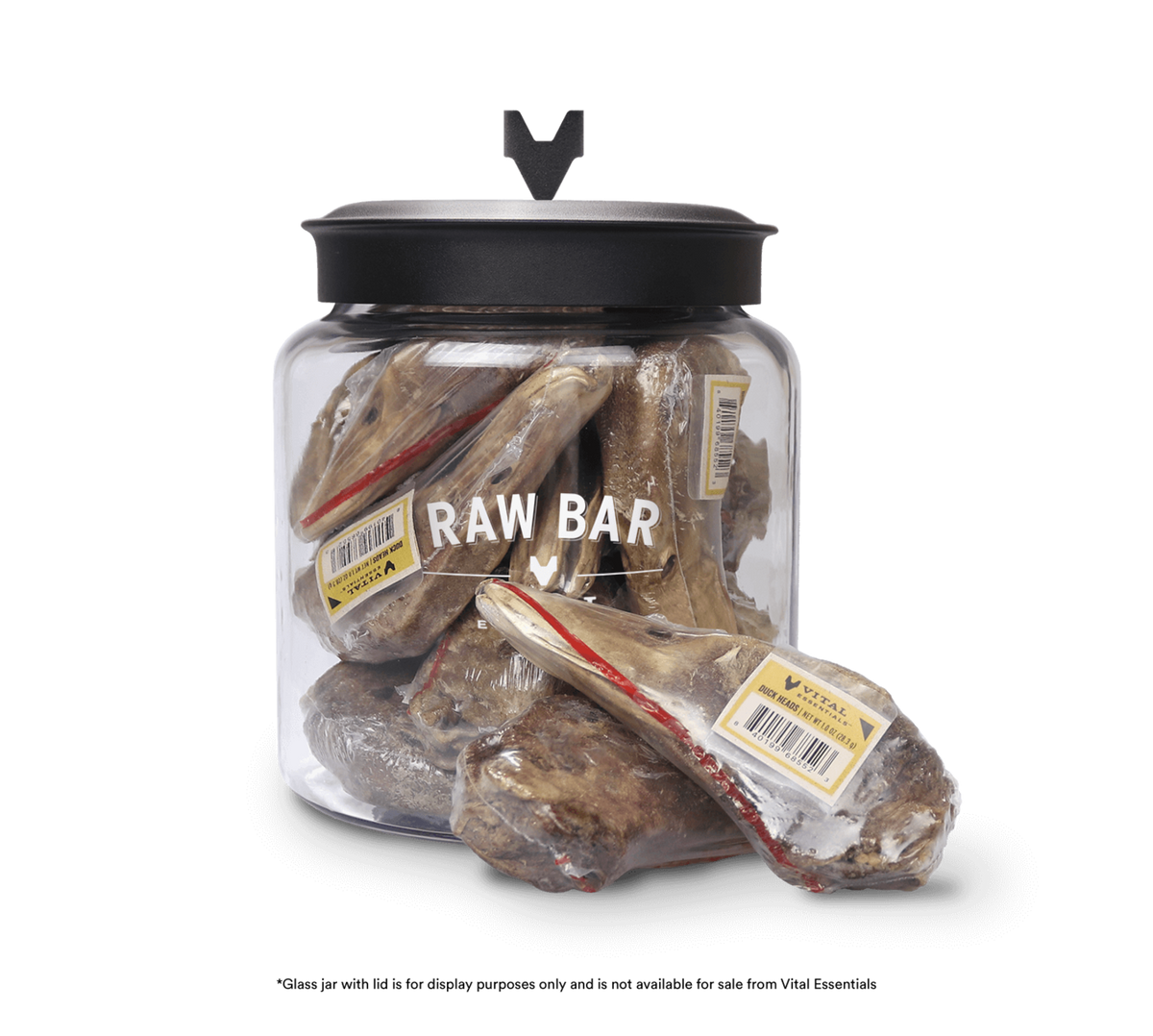 Vital Essentials Raw Bar Freeze Dried Raw Duck Heads Dog Snacks ...