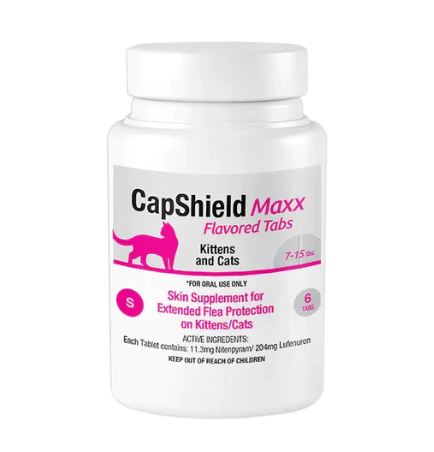CapShield Maxx Flavored Tabs Flea Supplement For Cats and Kittens 7 ...