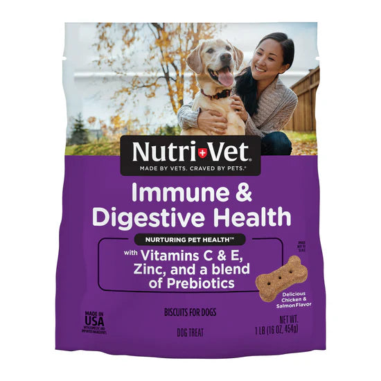 Nutri-Vet Immune & Digestive Health Functional Biscuits for Dogs ...