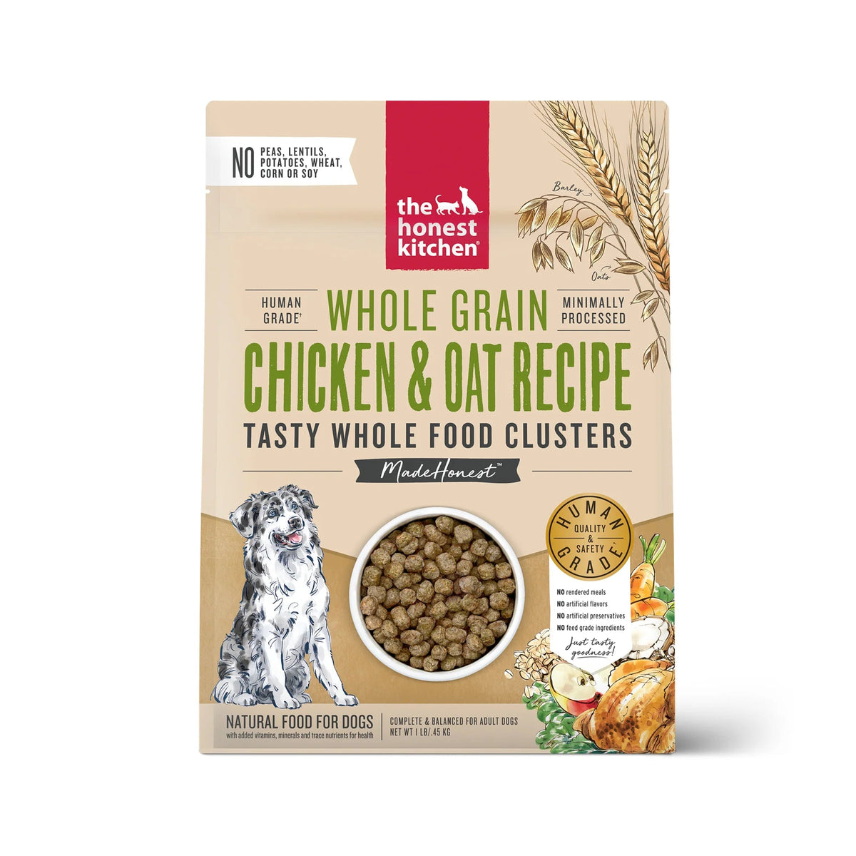 The Honest Kitchen Whole Grain Chicken Clusters Dry Dog Food Chicken ...