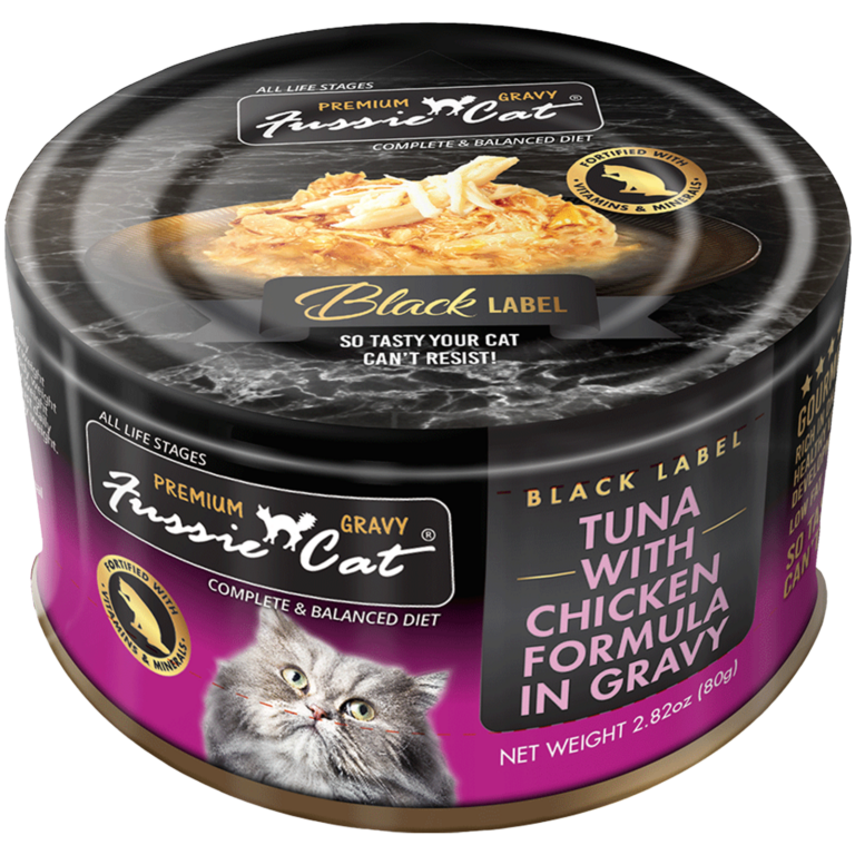 Fussie Cat Black Label Tuna with Chicken Formula in Gravy Wet Cat Food ...