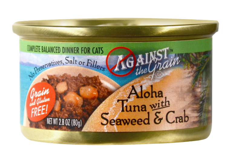 Against the Grain Aloha Tuna with Seaweed and Crab Canned Cat Food ...